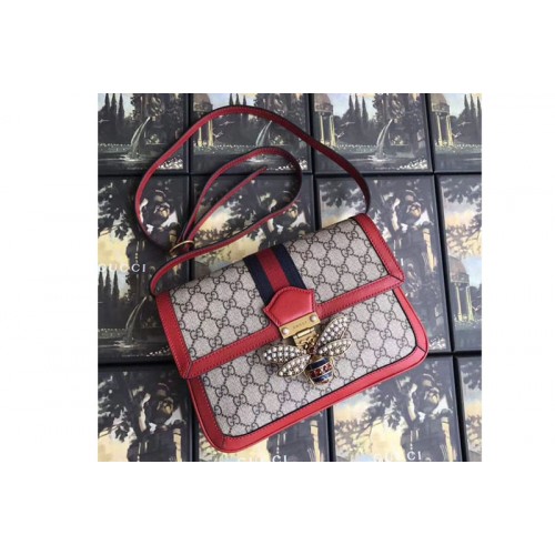 Gucci 524356 Queen Margaret GG Supreme Medium Shoulder Bags Red ...