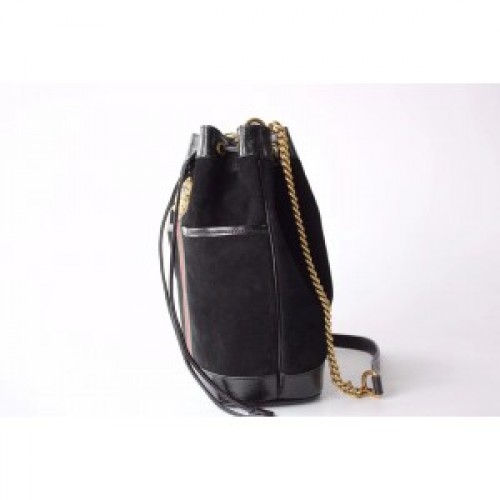 Gucci Black Medium Rajah Bucket Bag - 601