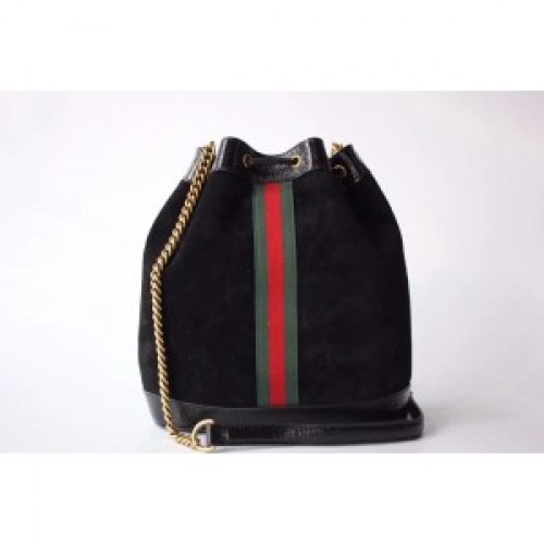 Gucci Black Medium Rajah Bucket Bag - 601